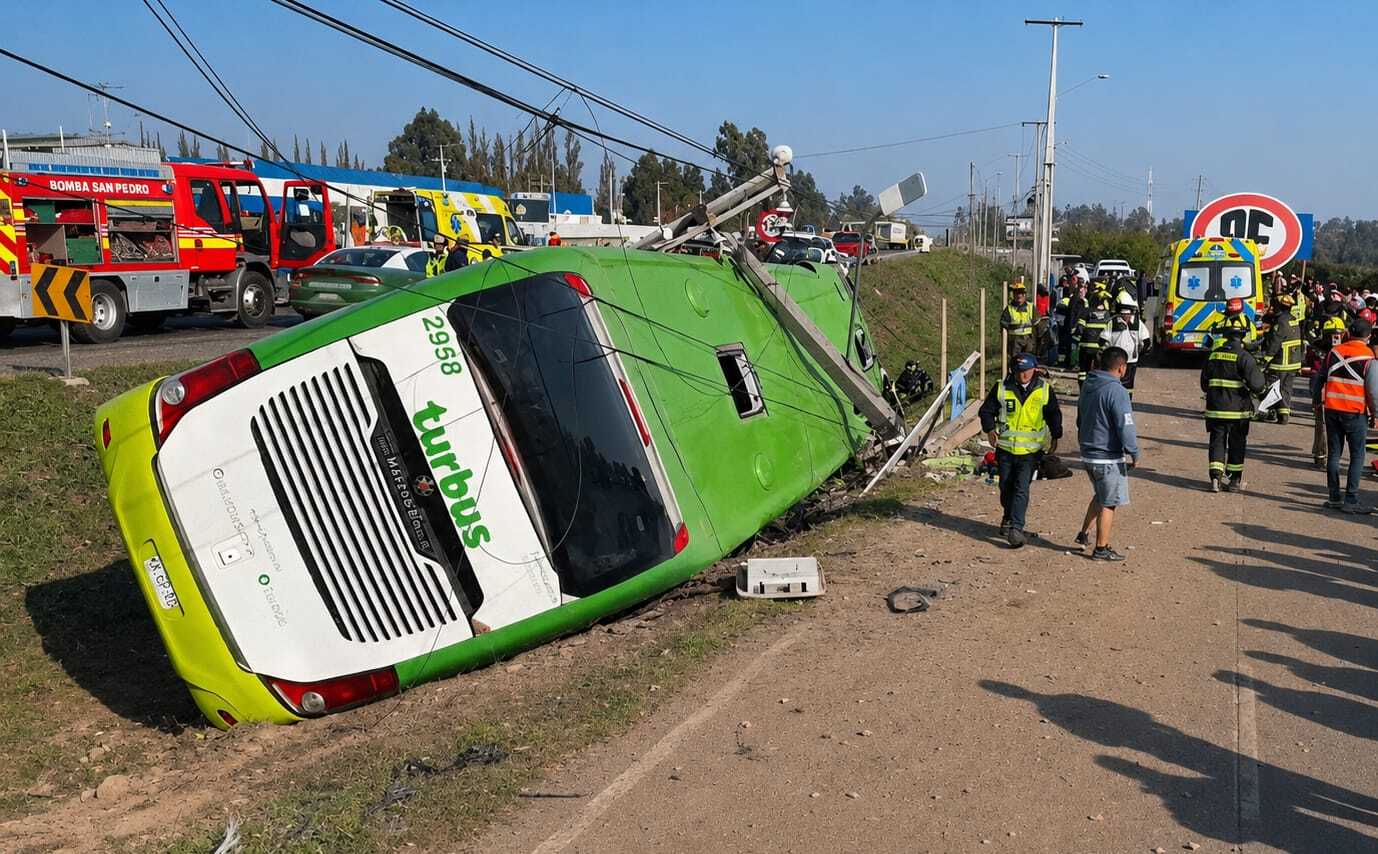 Tragedia en la Ruta 5 Sur: volcamiento de bus Turbus en Teno deja dos ...